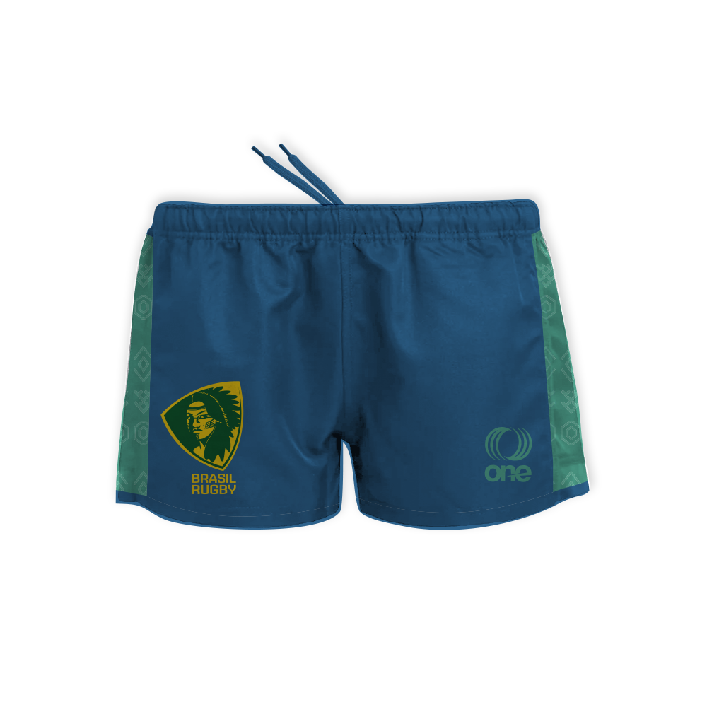 Brazil Rugby Performance Training Shorts with Concept Prints – One All Sports