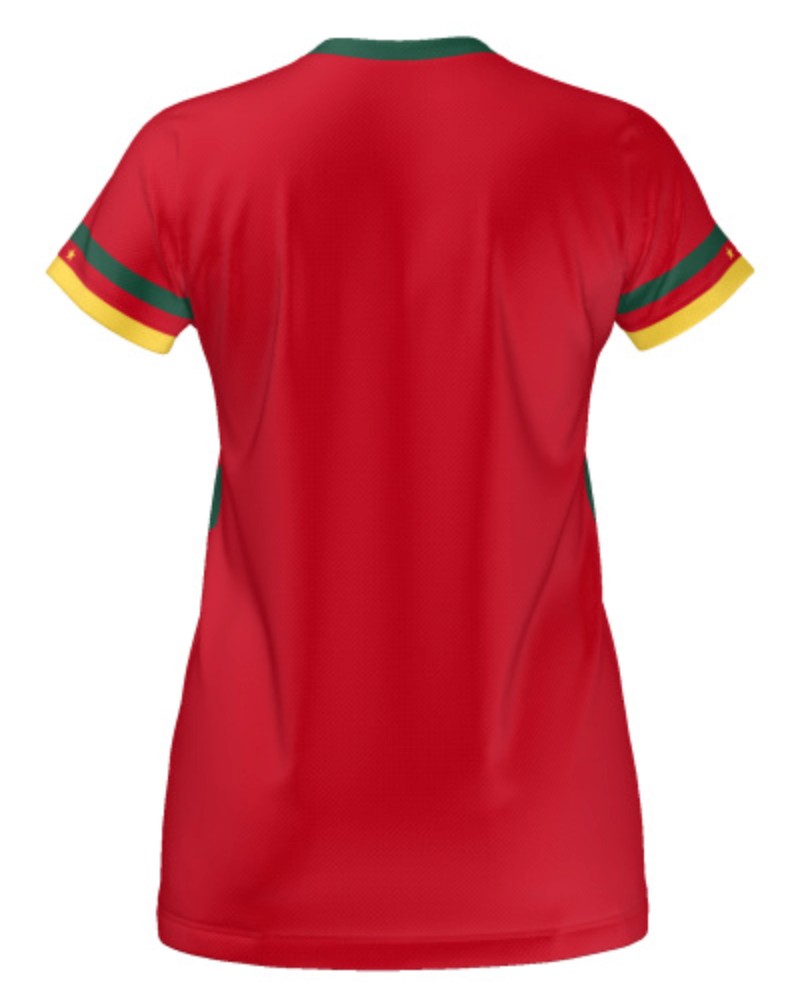 Official Women Cameroon FECAFOOT Red Fan Wear Jersey – One All Sports